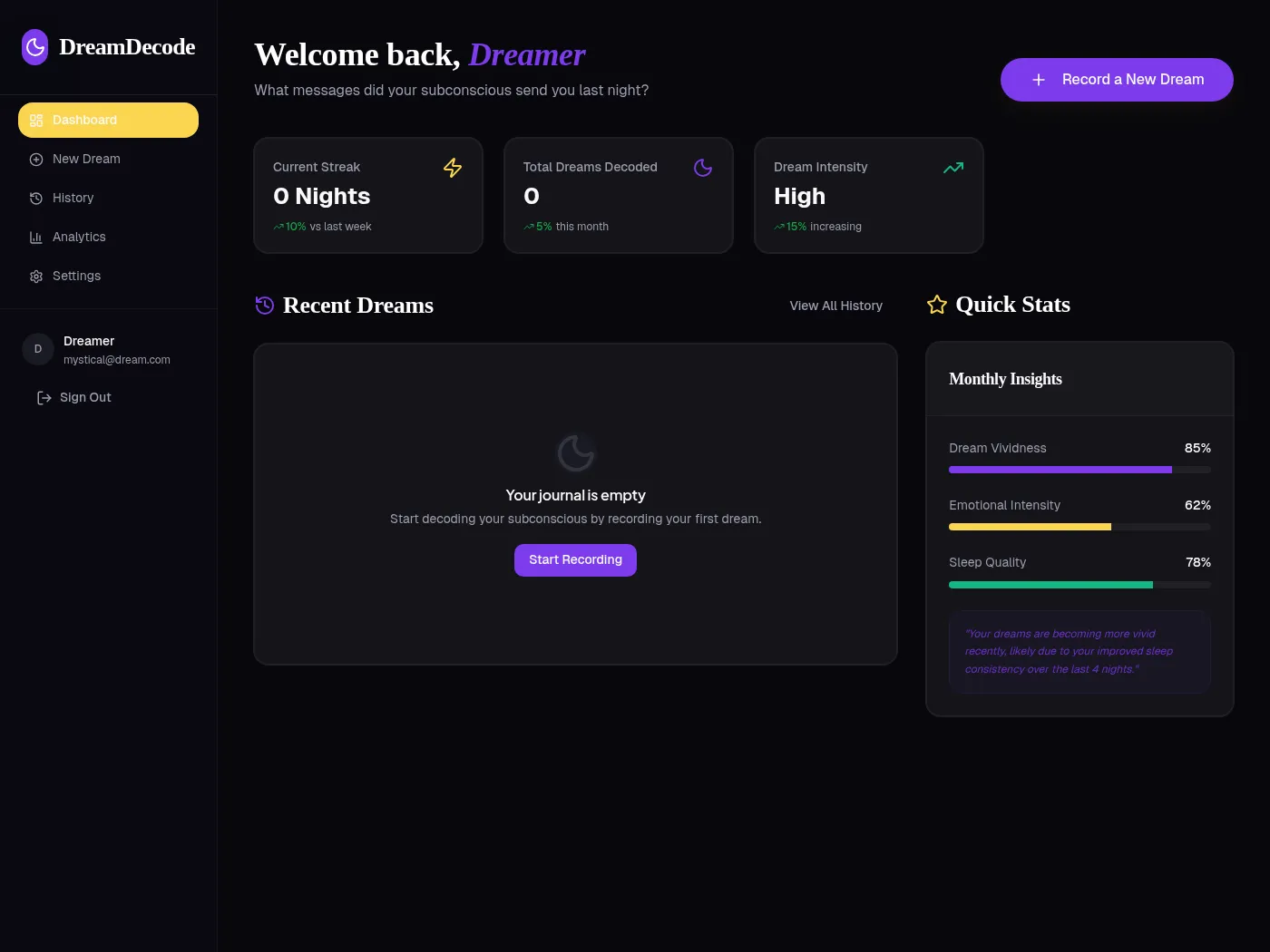 DreamDecode Web App