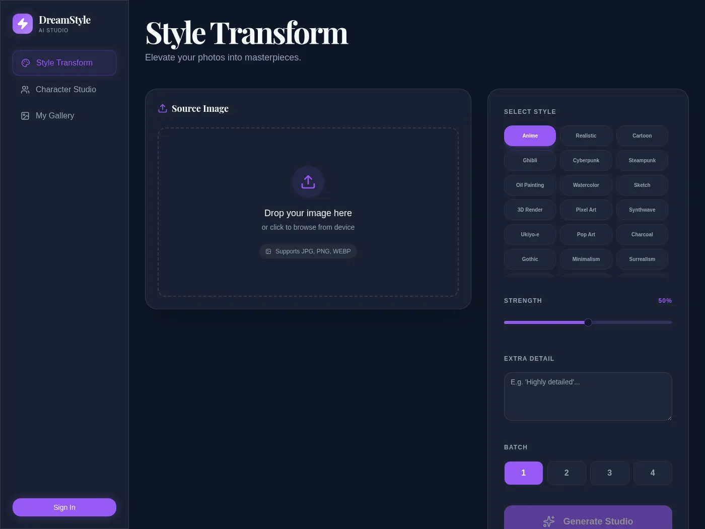 DreamStyle AI Studio