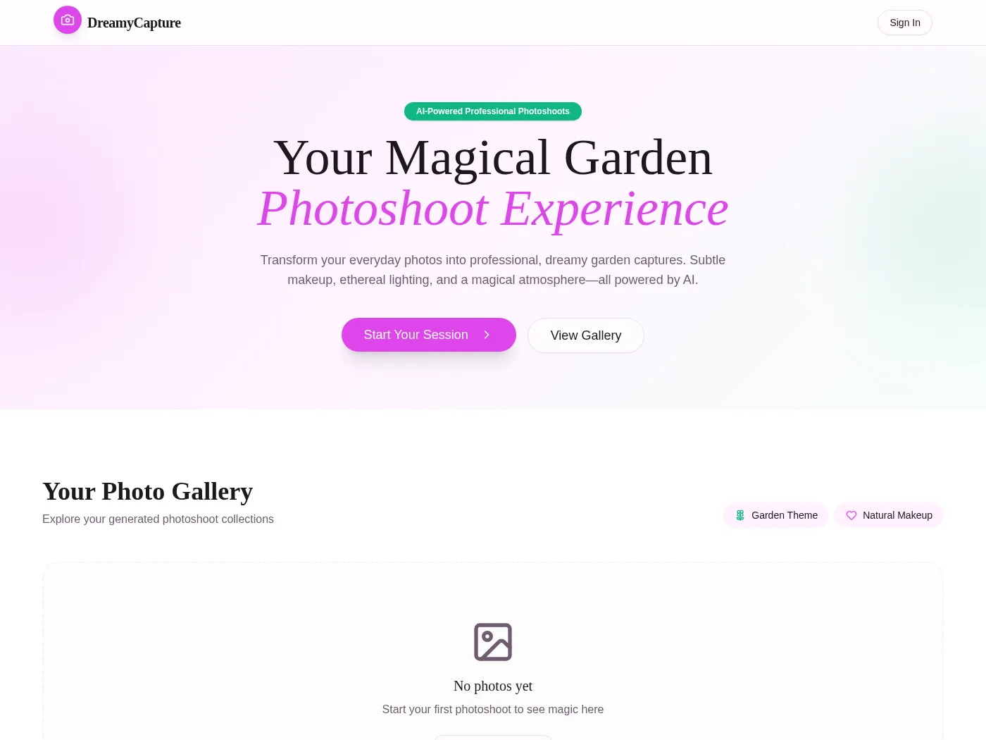 Dreamy Garden Photoshoot
