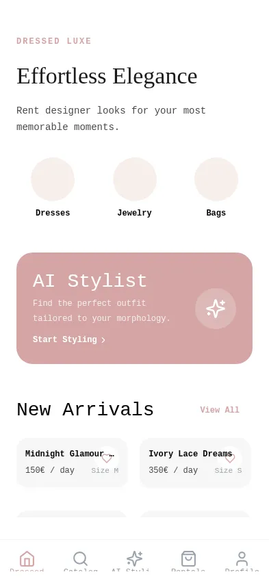 Dressed Luxe Rental App