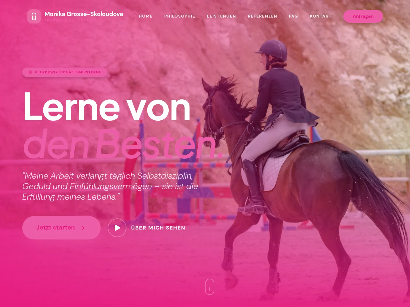 Dressurmeisterin Webpräsenz