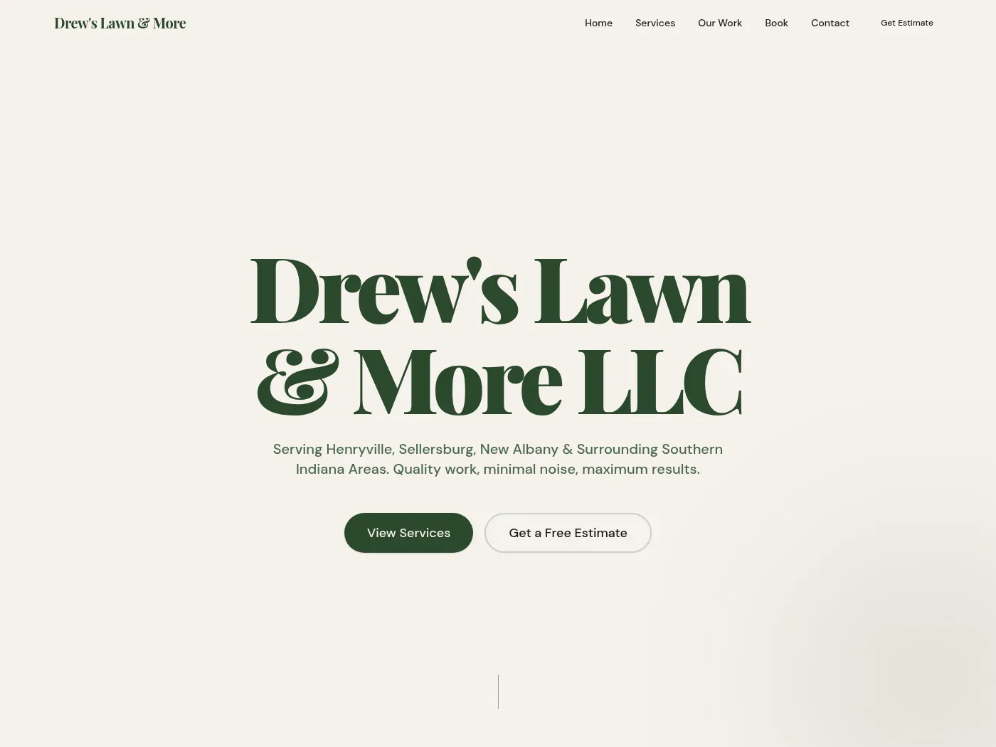 Drew's Lawn & More Website