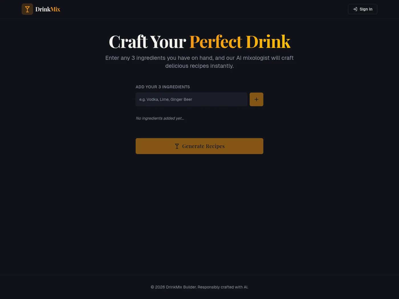 DrinkMix Builder