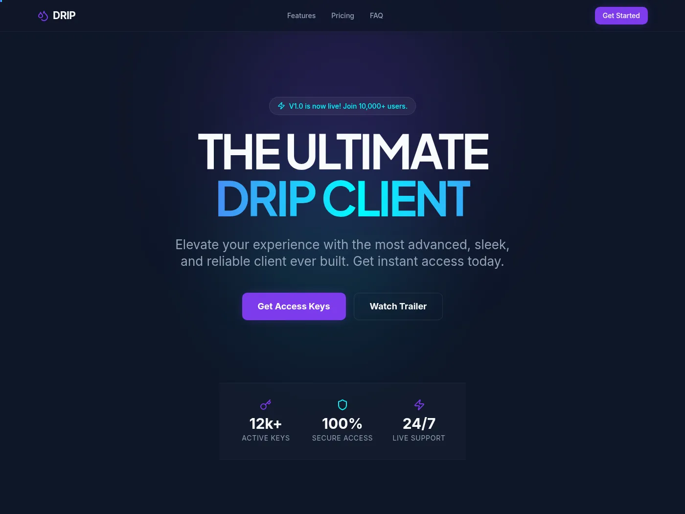 Drip Client Landing