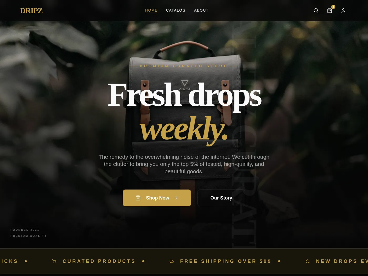Dripz Premium Storefront