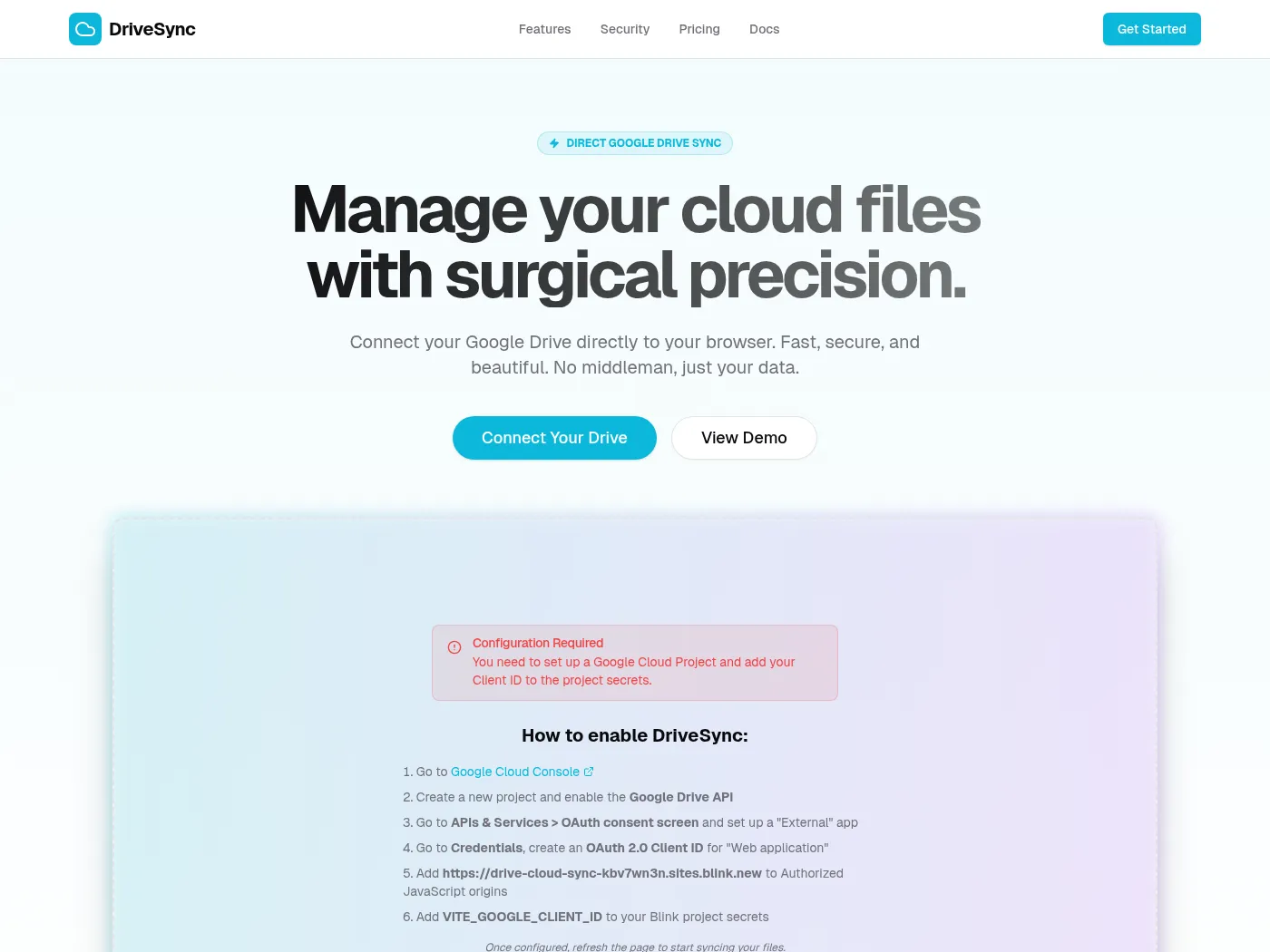 DriveSync Web Portal