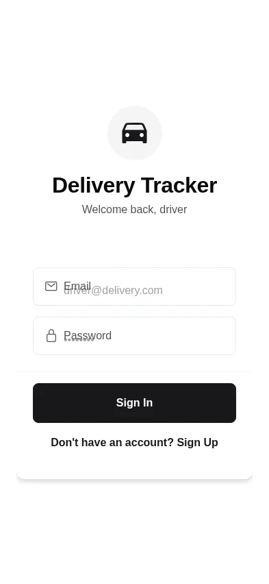 Driver Delivery Tracker