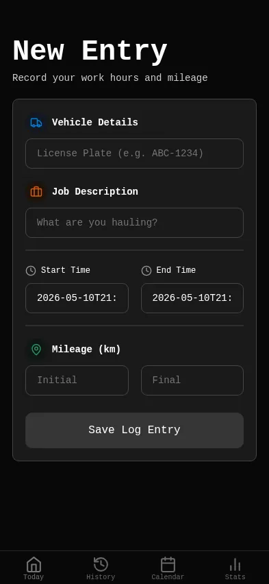 Truck Driver Logbook