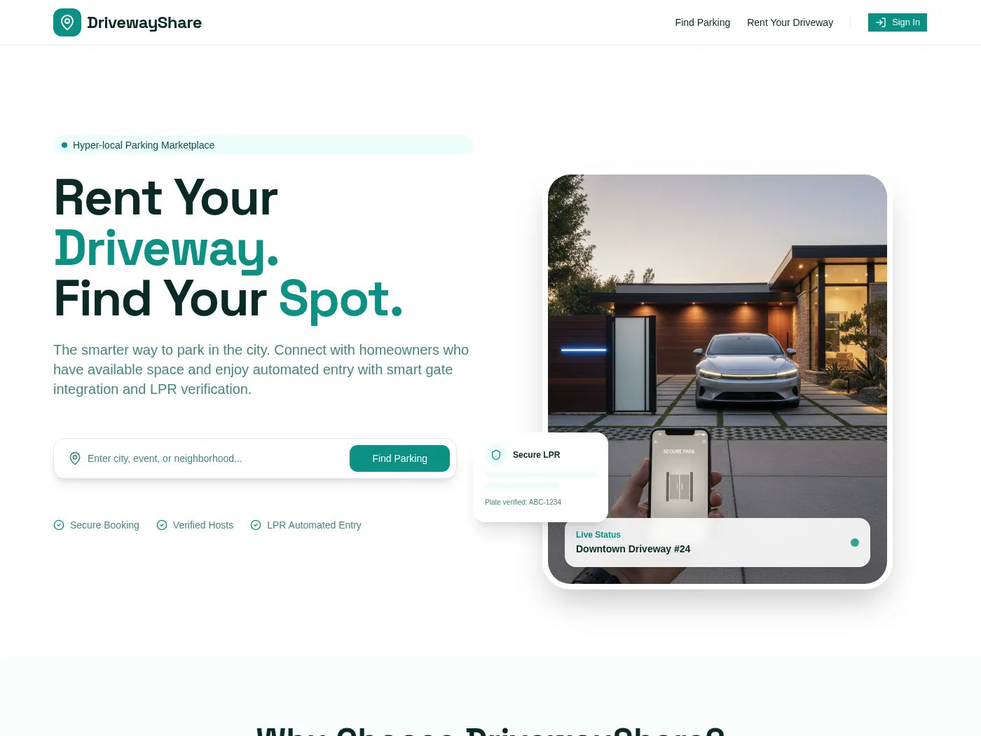 DrivewayShare Marketplace