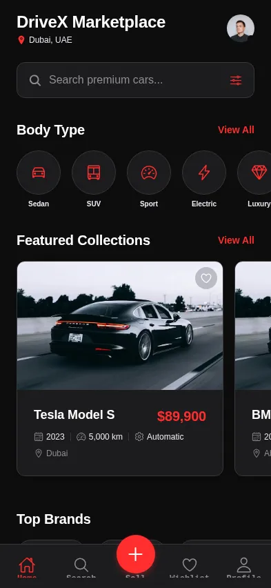 DriveX Car Marketplace App