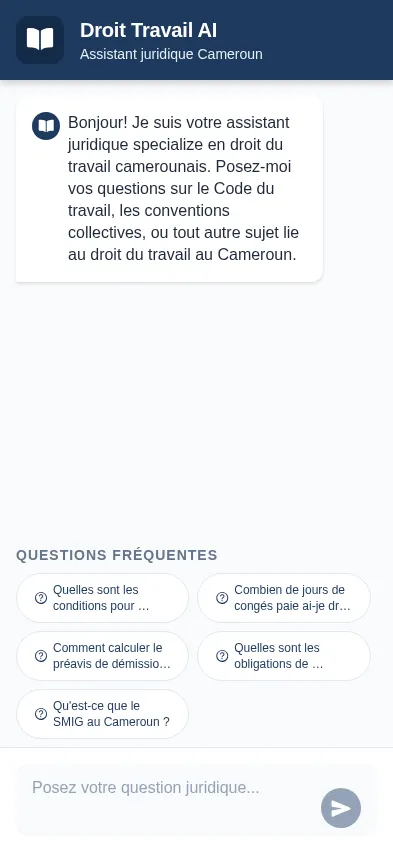Droit Travail AI Cameroun