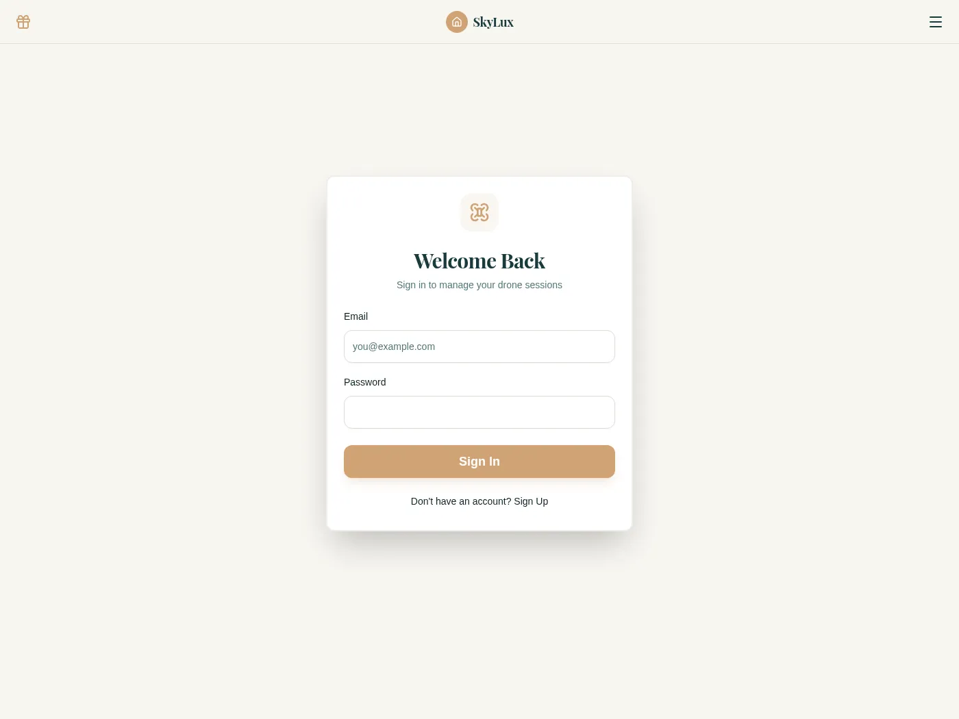 Drone Booking Experience