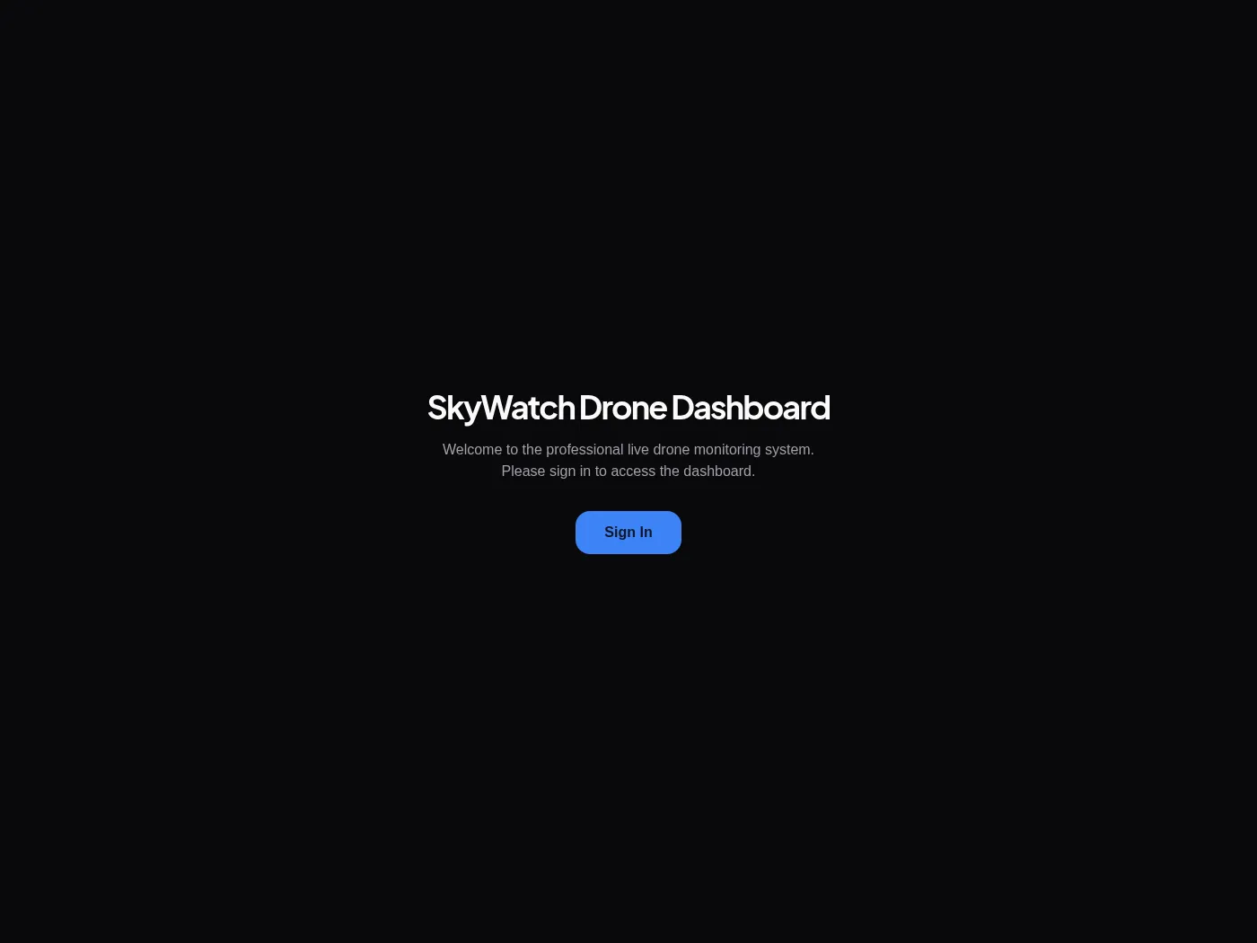 Live Drone Control Dashboard