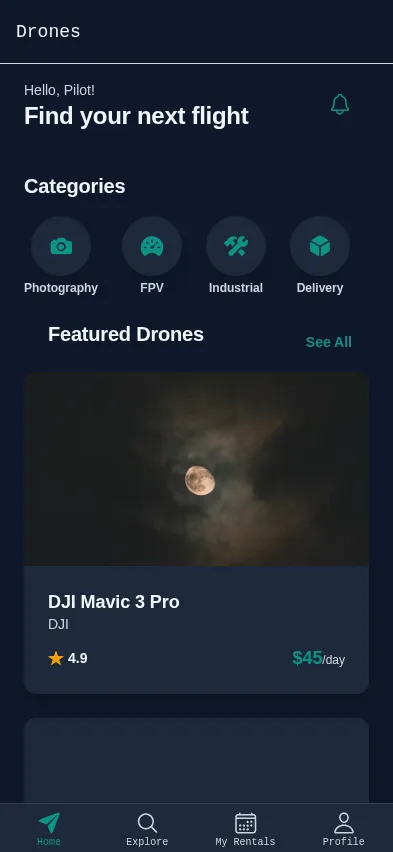 DroneLocation Mobile App