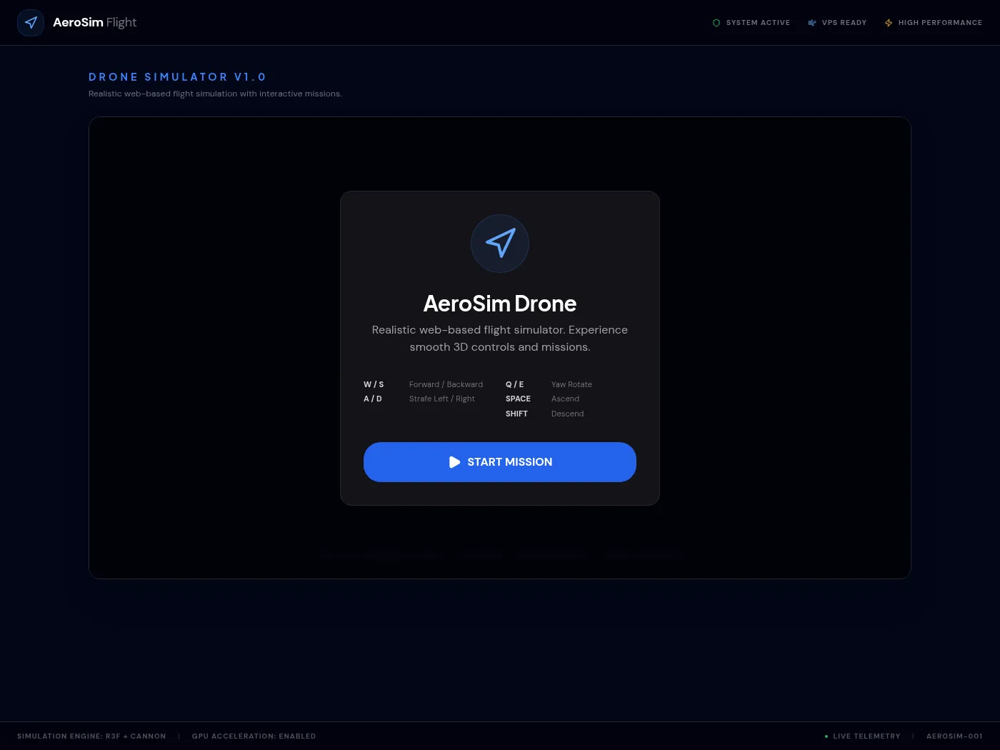 AeroSim Web Drone Simulator