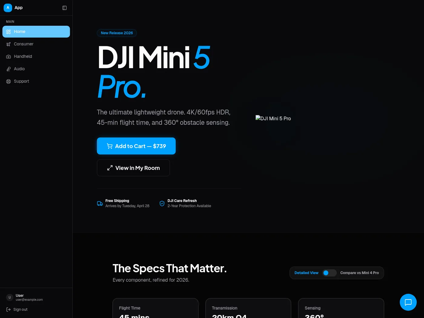 Next-Gen Drone Storefront