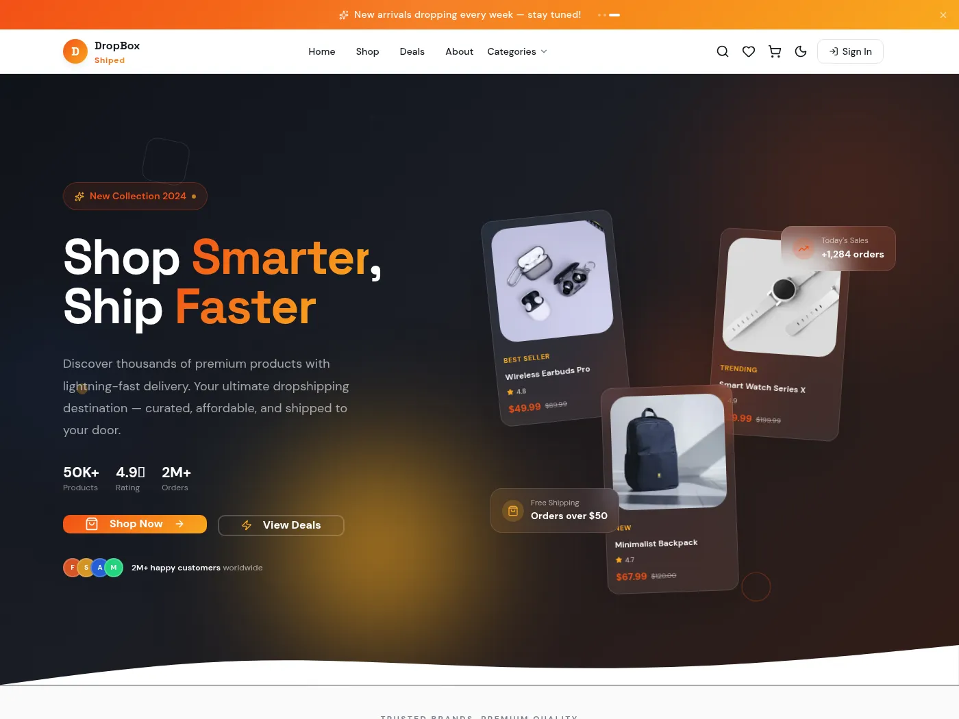 DropBoxShiped Ecommerce Platform