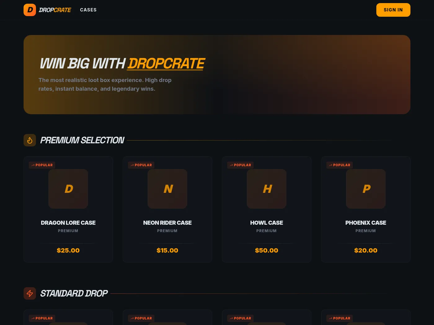 DropCrate Loot Platform