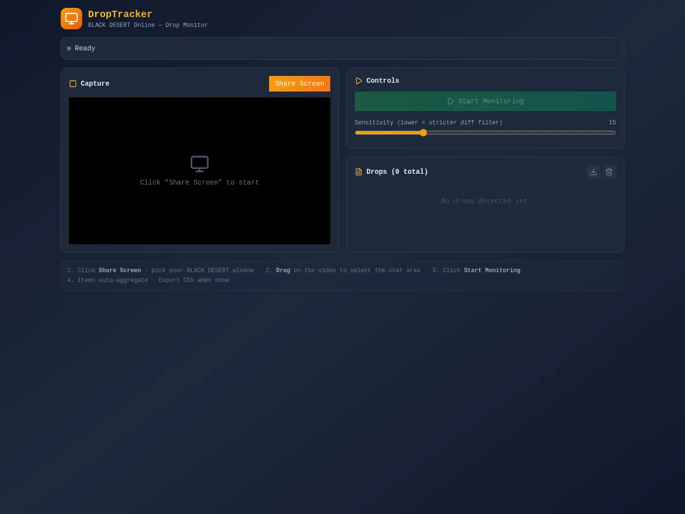 DropTracker Console App
