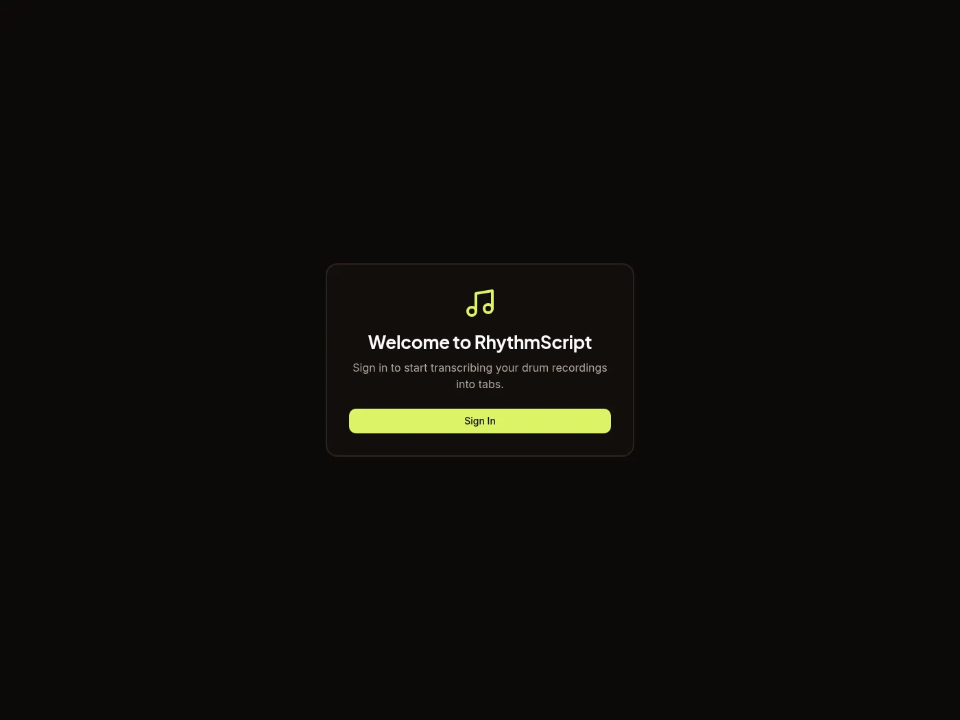 Drum Tab Generator