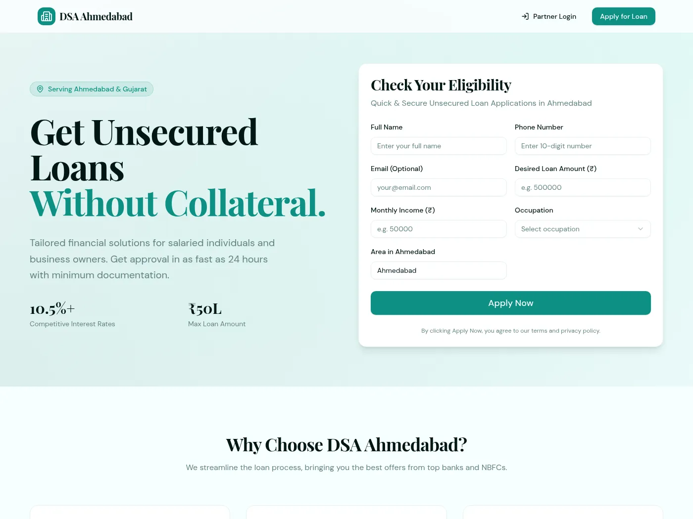 DSA Loan Lead Generator