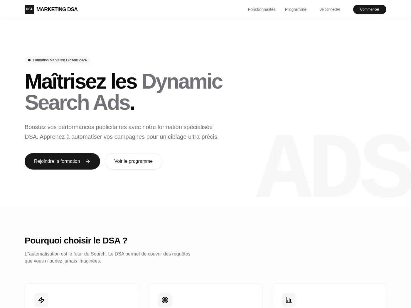 DSA Marketing Training