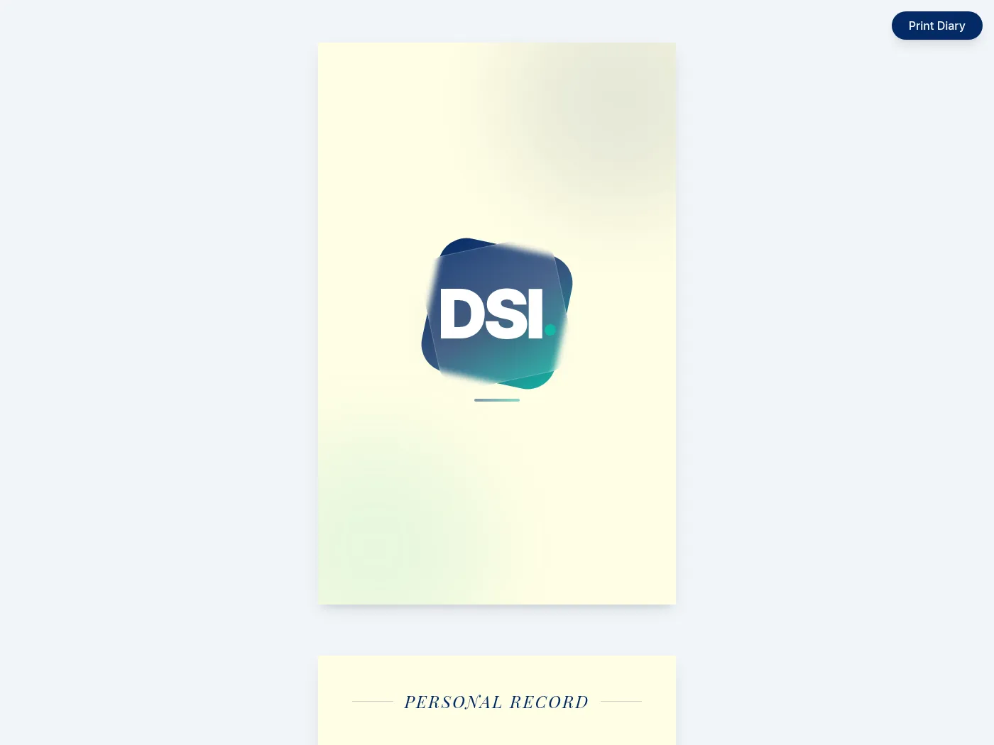 DSI Print Diary