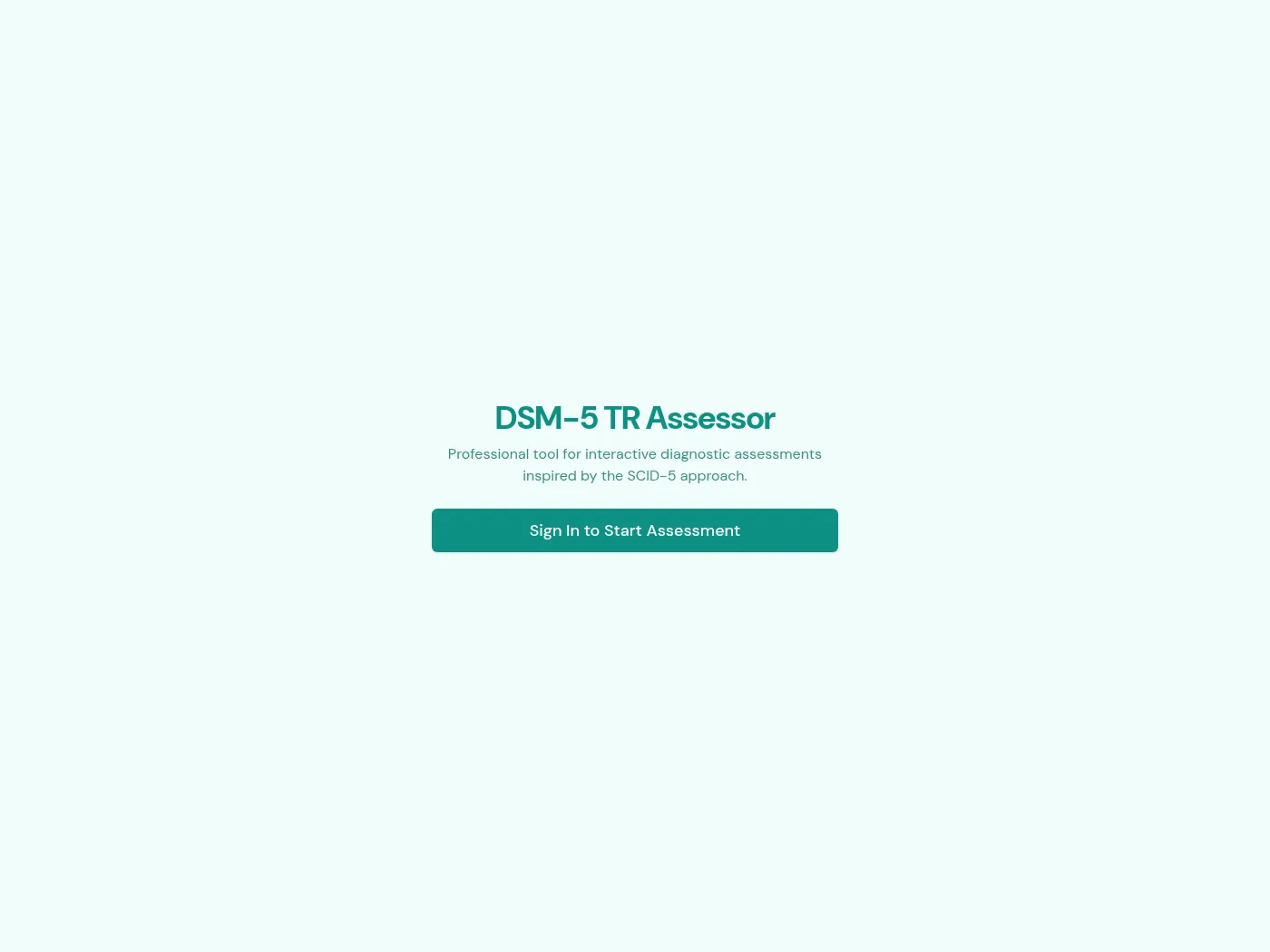 DSM-5 Diagnostic Assessor