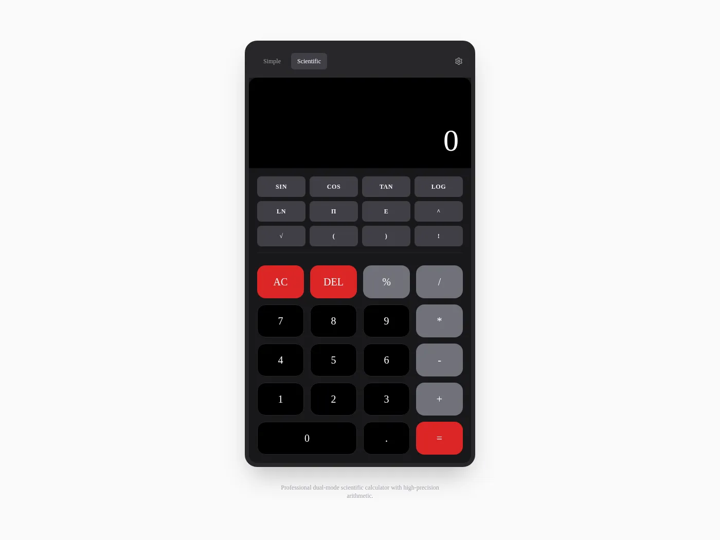 Dual Mode Calculator