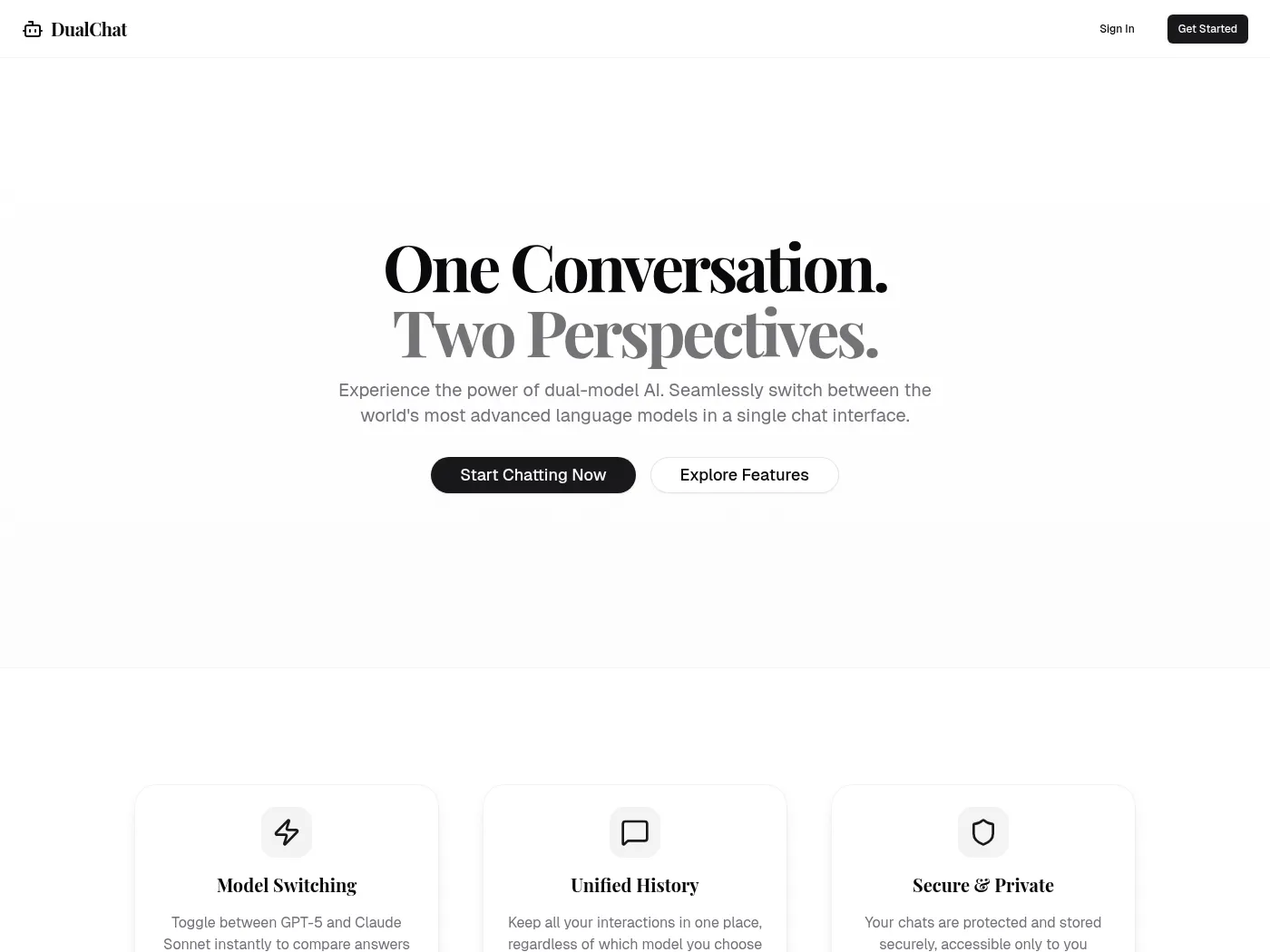 Dual Model Chatbot