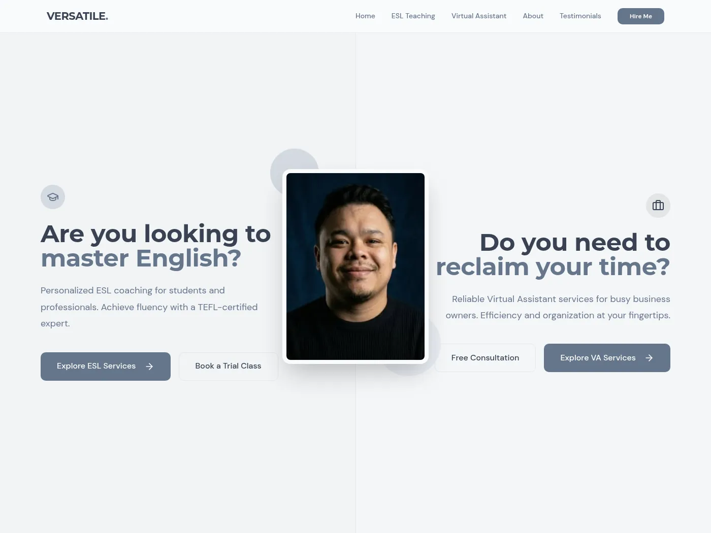 Dual Service Portfolio Site