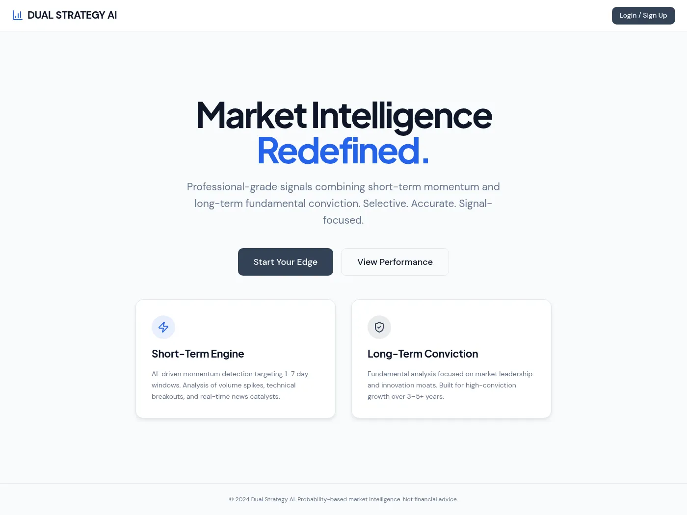 Dual Strategy AI Signals
