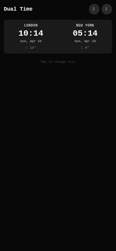 Dual Time Widget