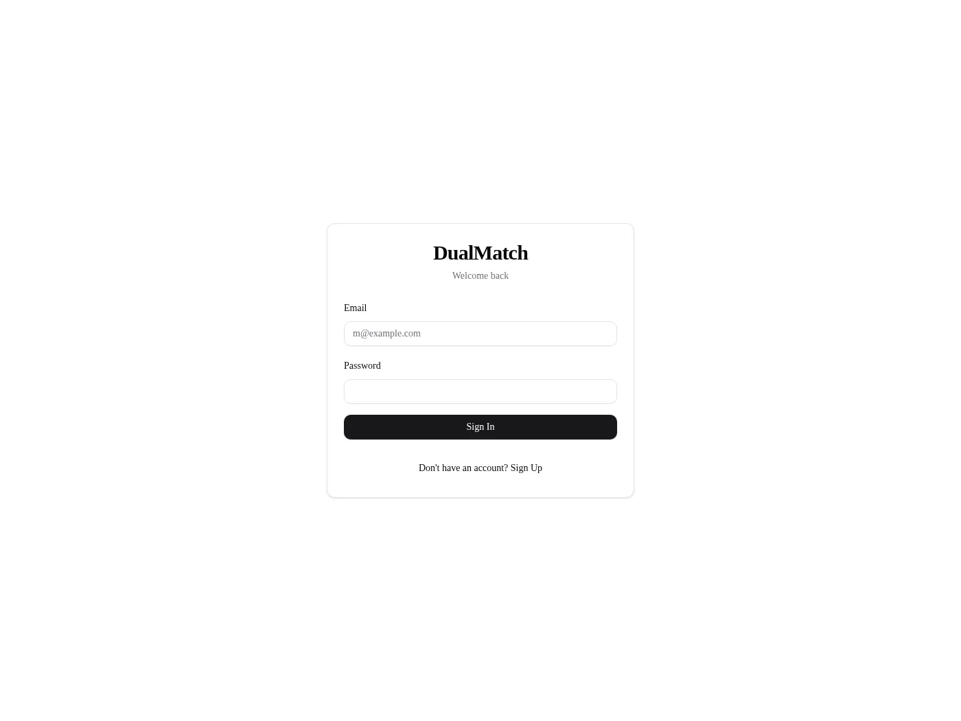 DualMatch Dating App