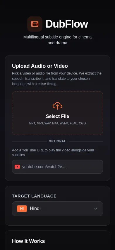 DubFlow AI Subtitles