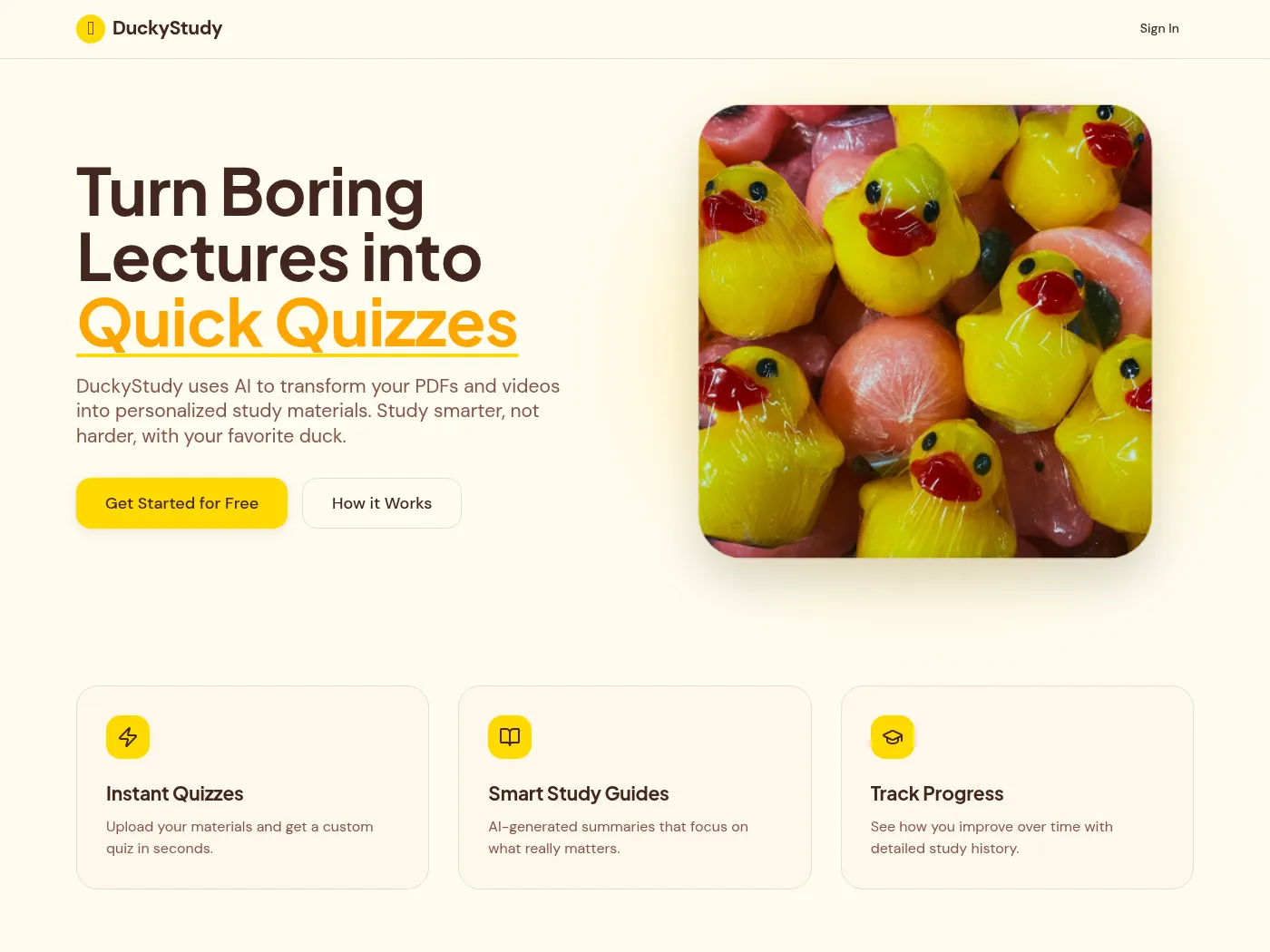 DuckyStudy Quiz Maker
