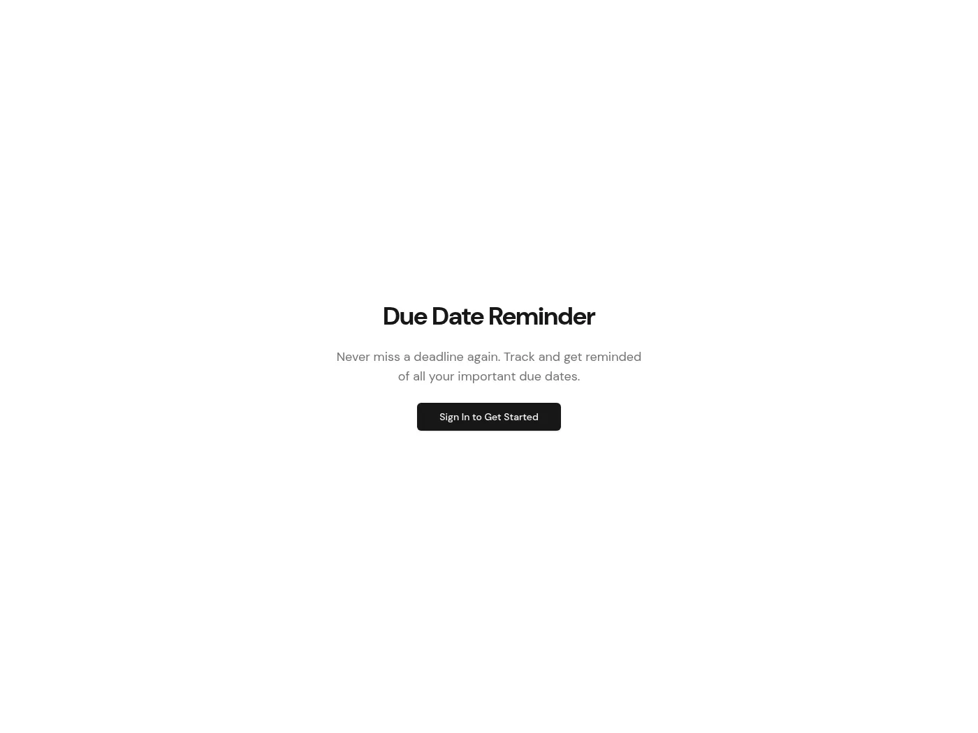 Due Date Reminder