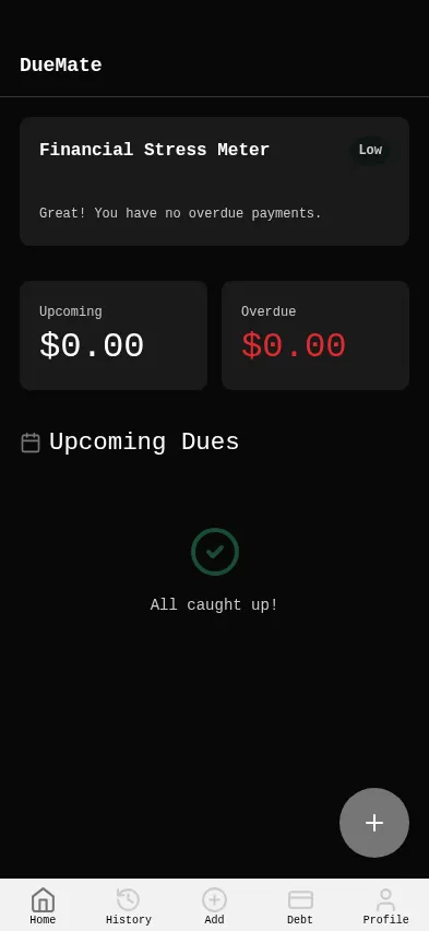 DueMate Payment Organizer