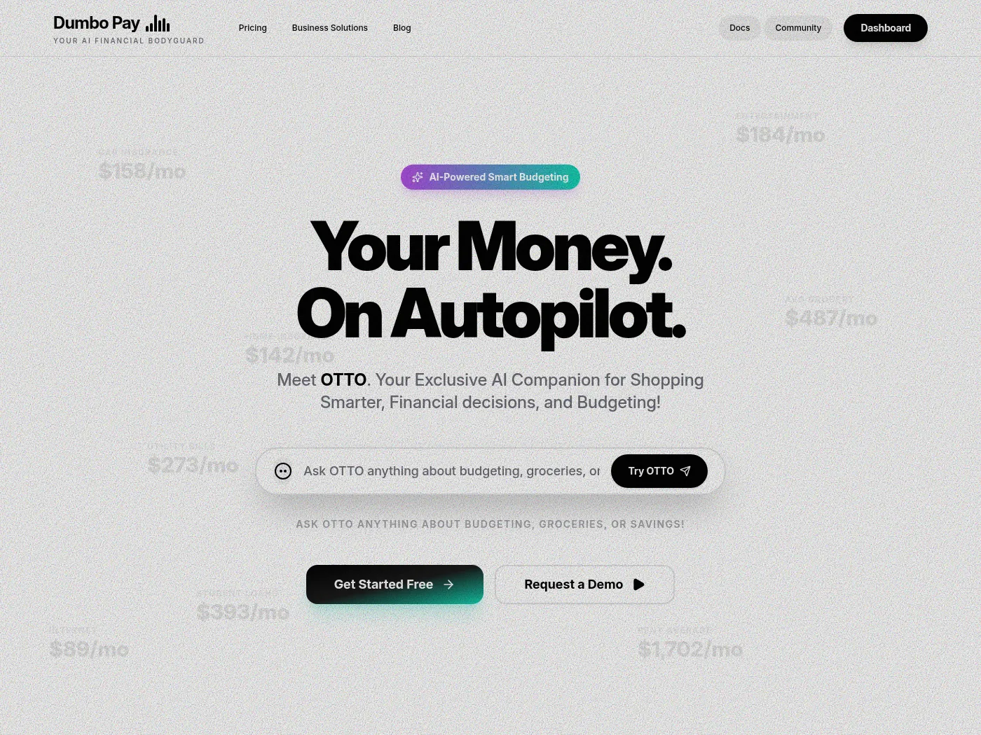 Dumbo Pay Landing Page