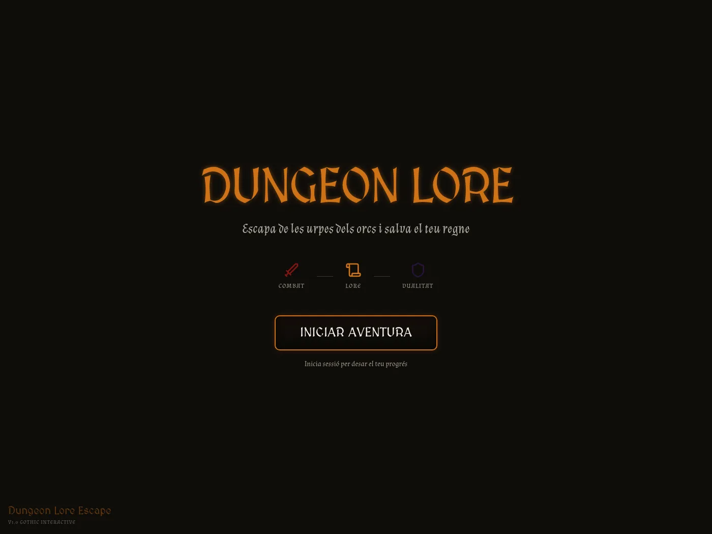 Dungeon Lore Escape Web