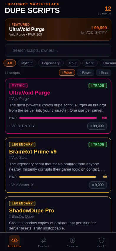 Dupe Trade Visualizer