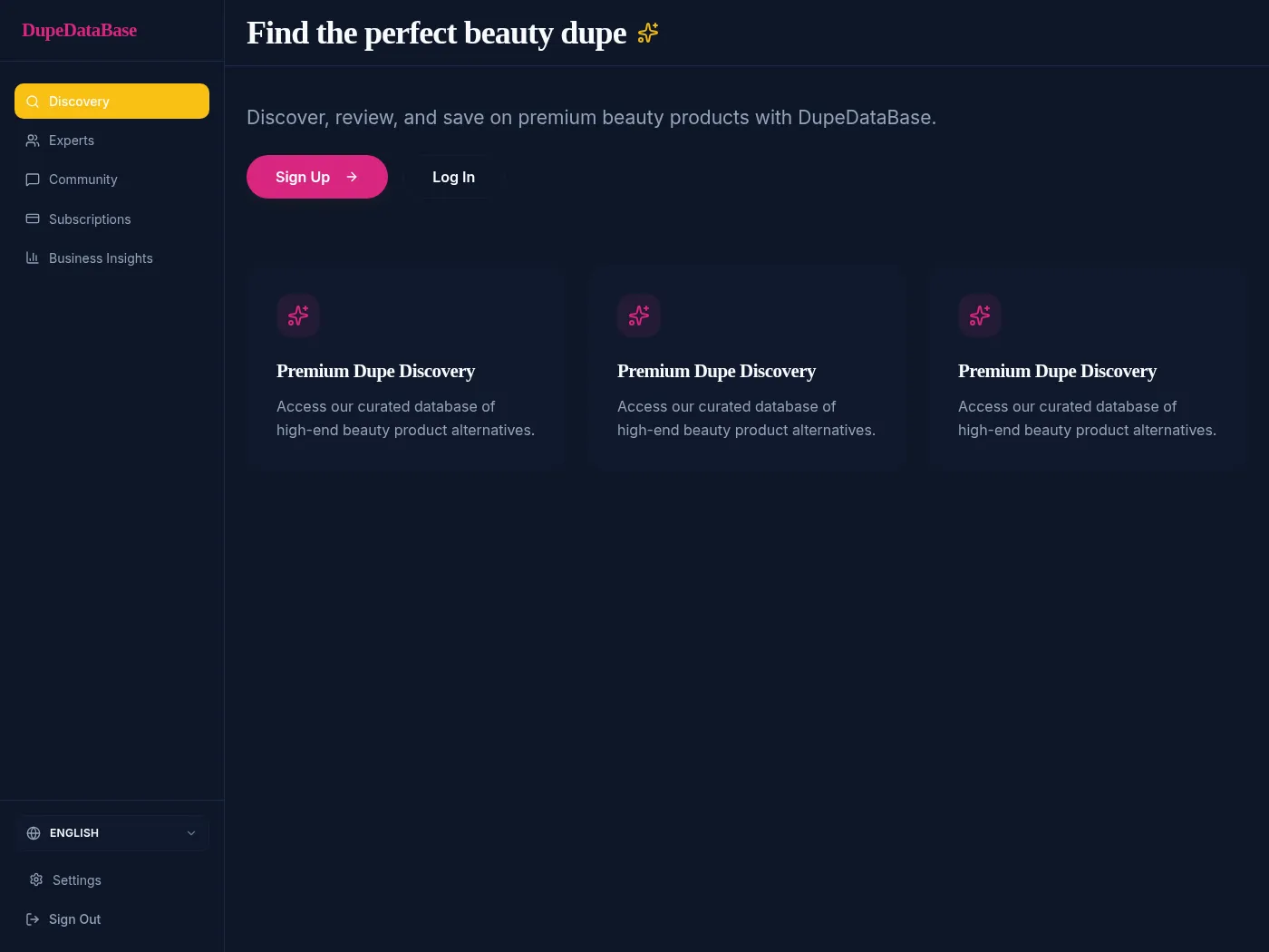 DupeDataBase Platform