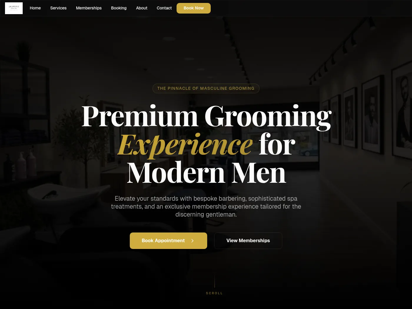 Dupont Barber & Spa Website