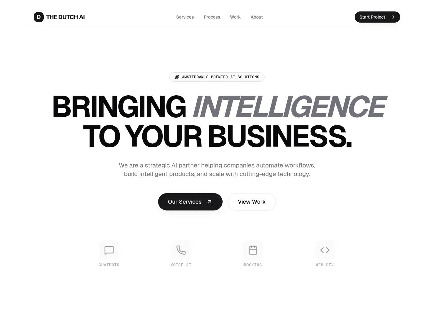 Dutch AI Agency Landing