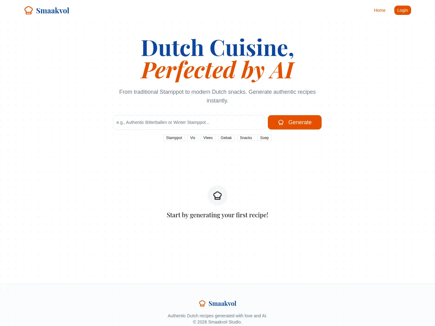 Dutch Recipe Generator