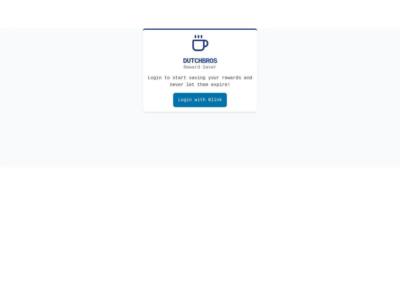 Dutch Bros Reward Saver