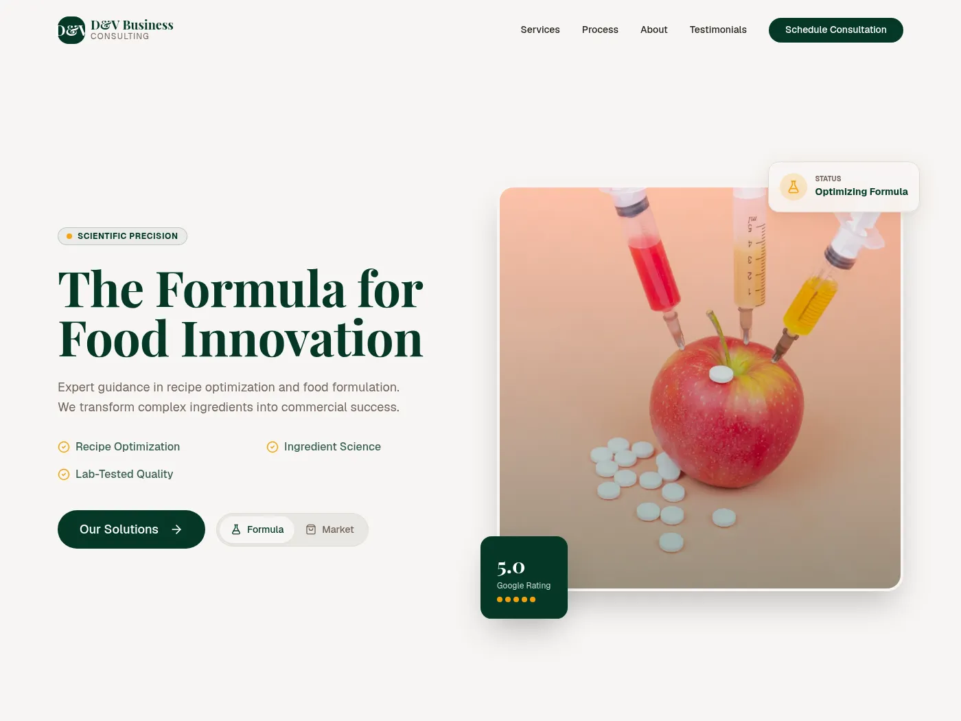 D&V Food Consulting Site