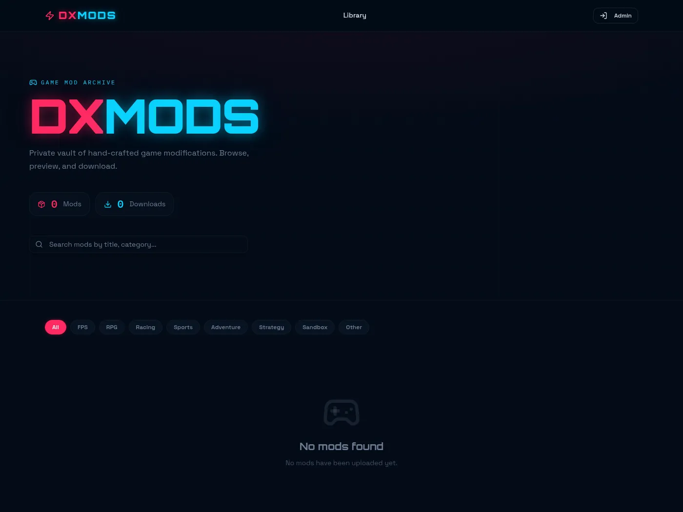 DXMODS Game Upload Hub