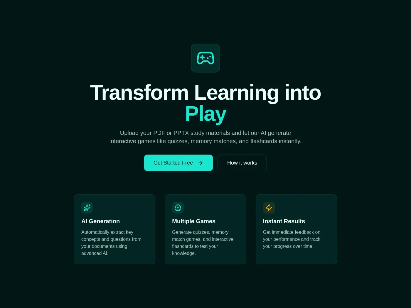 Dynamic Game Creator