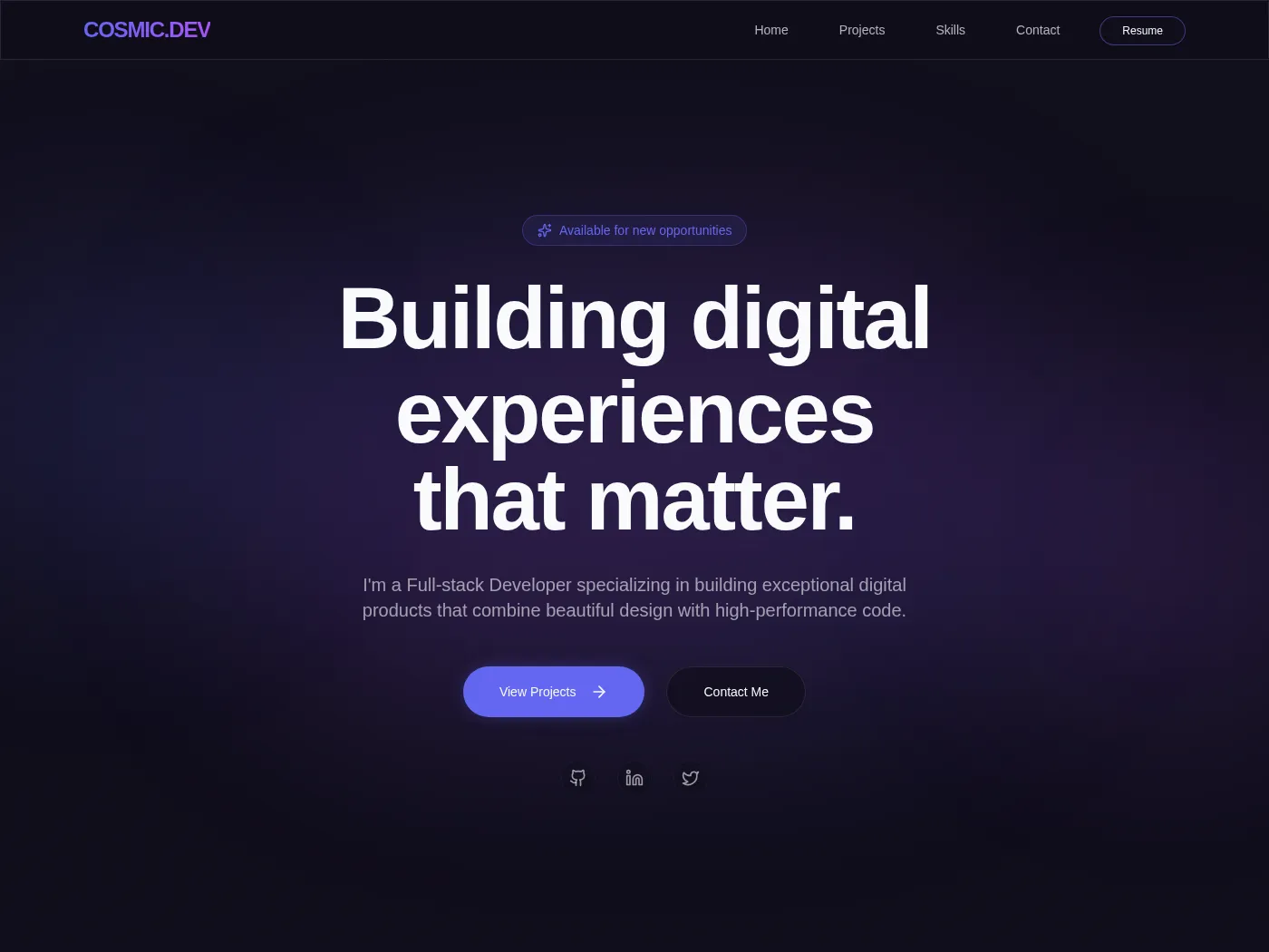 Dynamic Portfolio Site